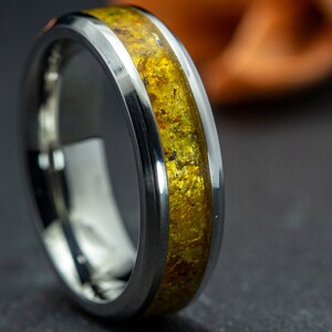 Amber Stainless Steel Ring - Etsy