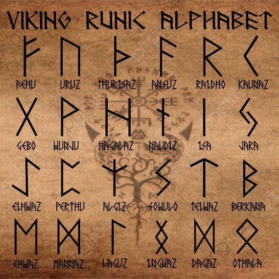 Viking Runes Alphabet And Numbers