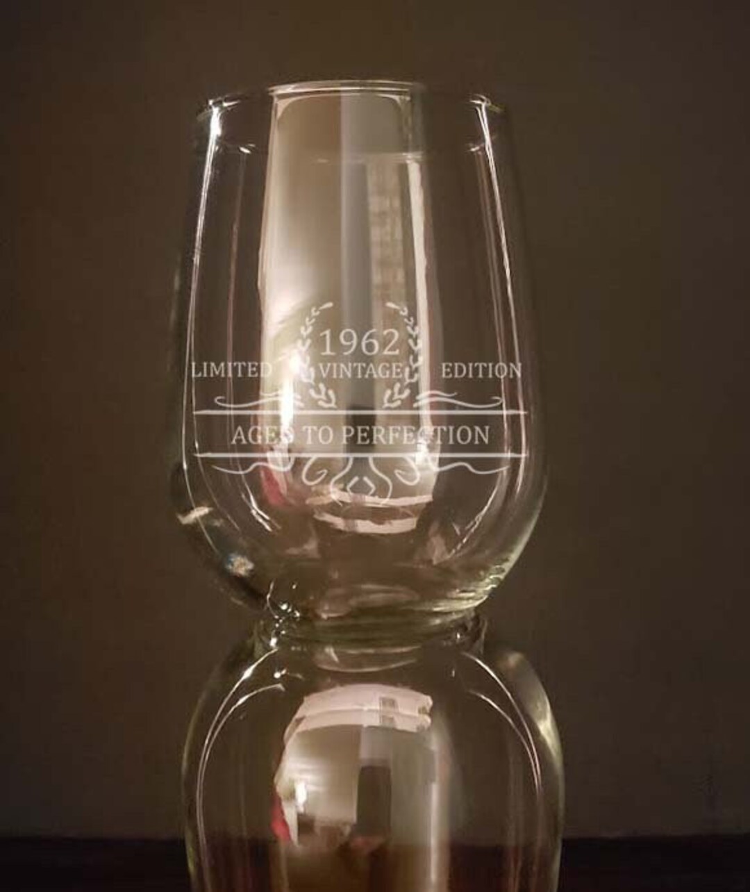 Stemless Custom Limited Edition Vintage Style Glass - Etsy