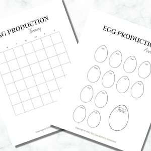 Printer Friendly Egg Production Tracker | Printable Backyard Chickens ...