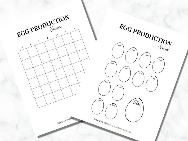 Printer Friendly Egg Production Tracker | Printable Backyard Chickens ...