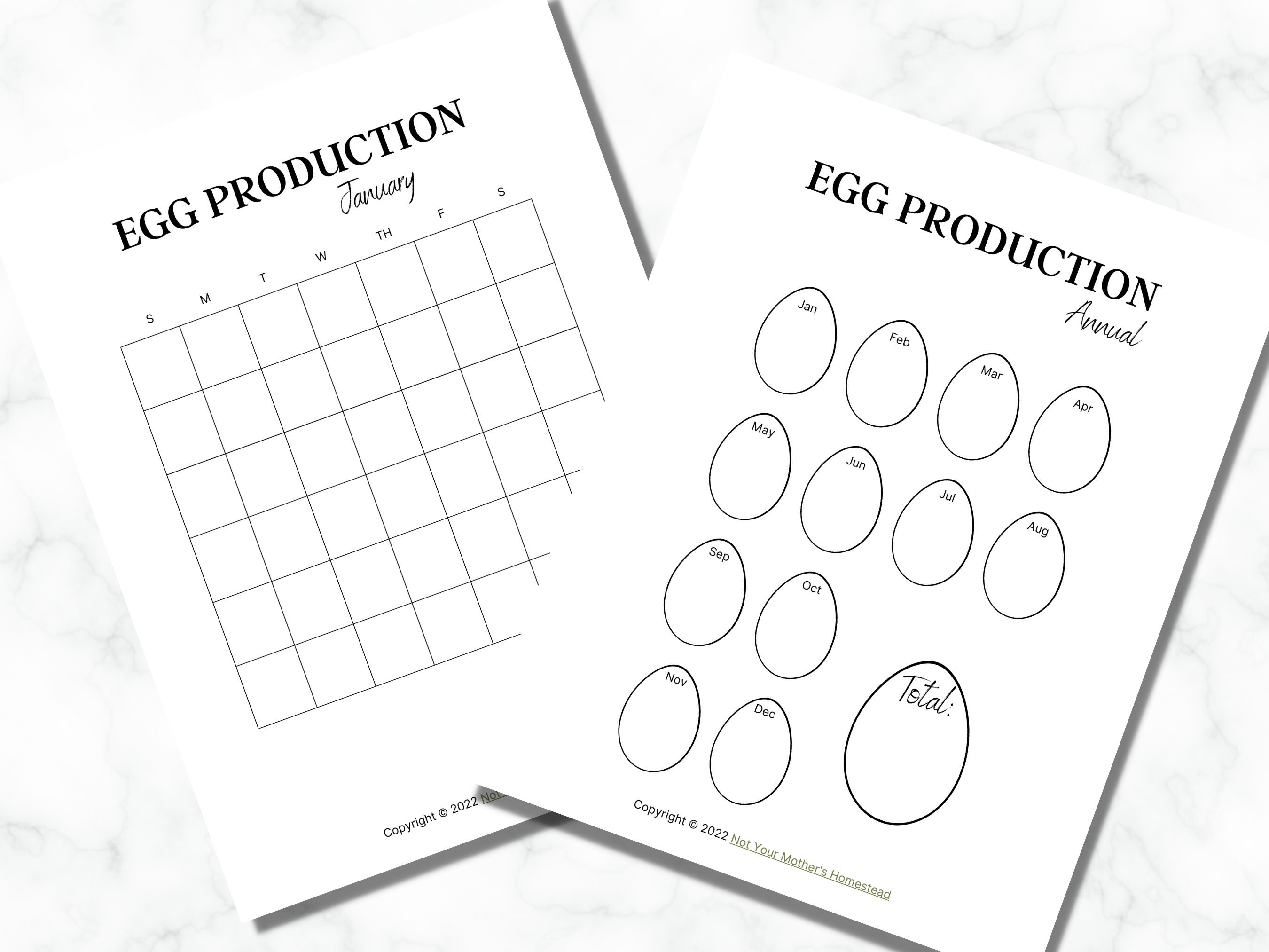 Printer Friendly Egg Production Tracker | Printable Backyard Chickens ...