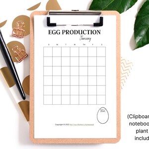 Printer Friendly Egg Production Tracker | Printable Backyard Chickens ...