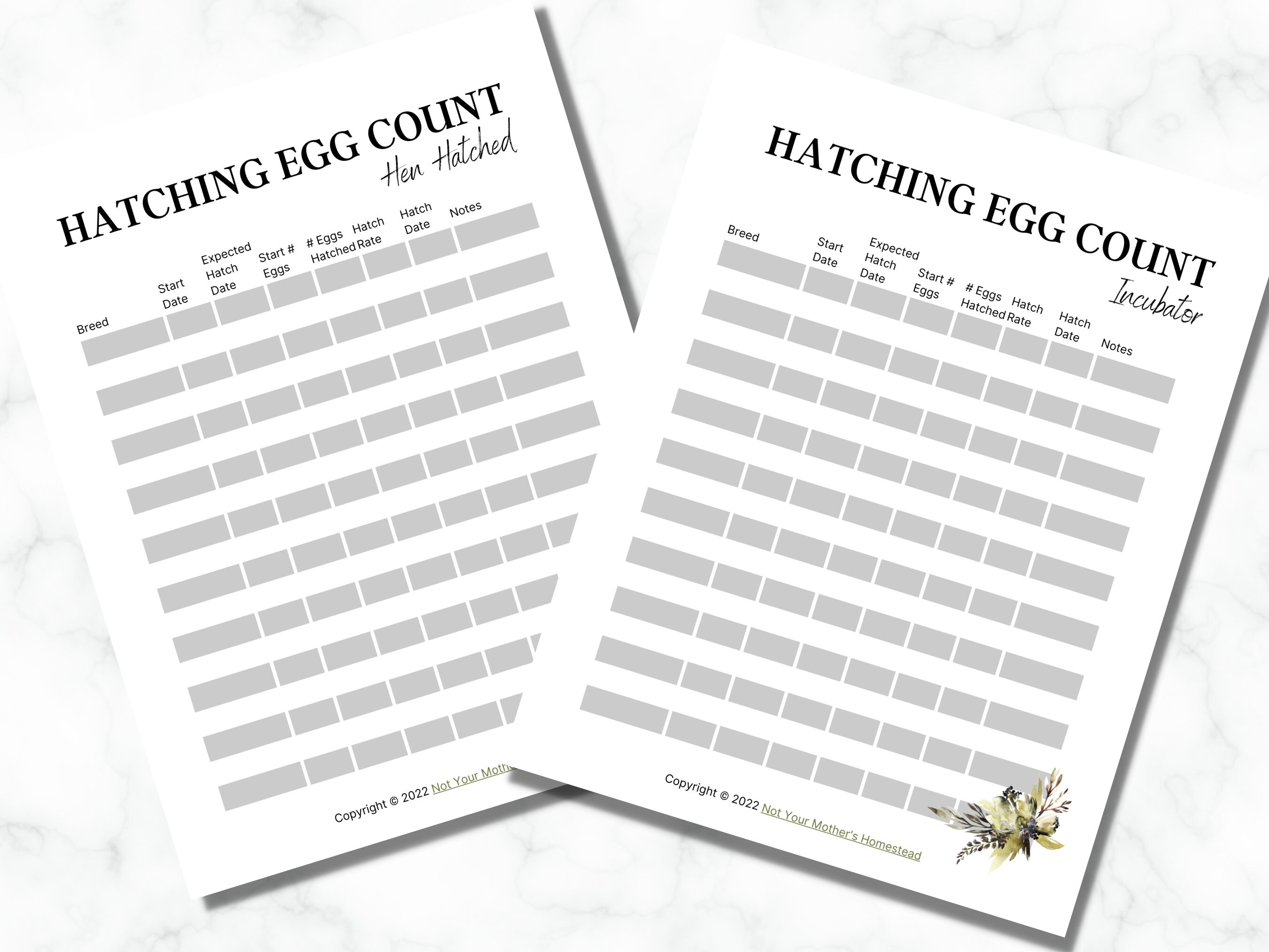Egg Production Tracker | Printable Backyard Chickens Records | Hen ...