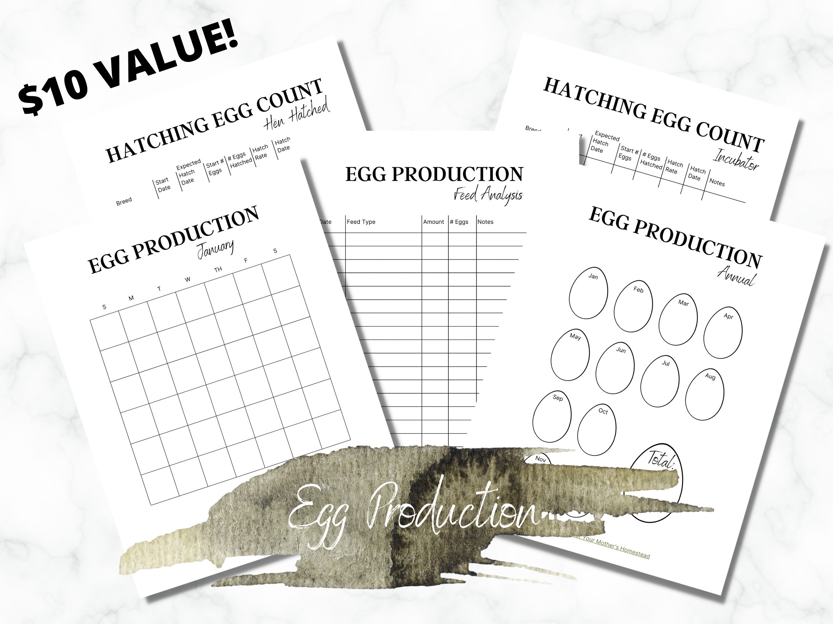 Printer Friendly Egg Production Tracker | Printable Backyard Chickens ...
