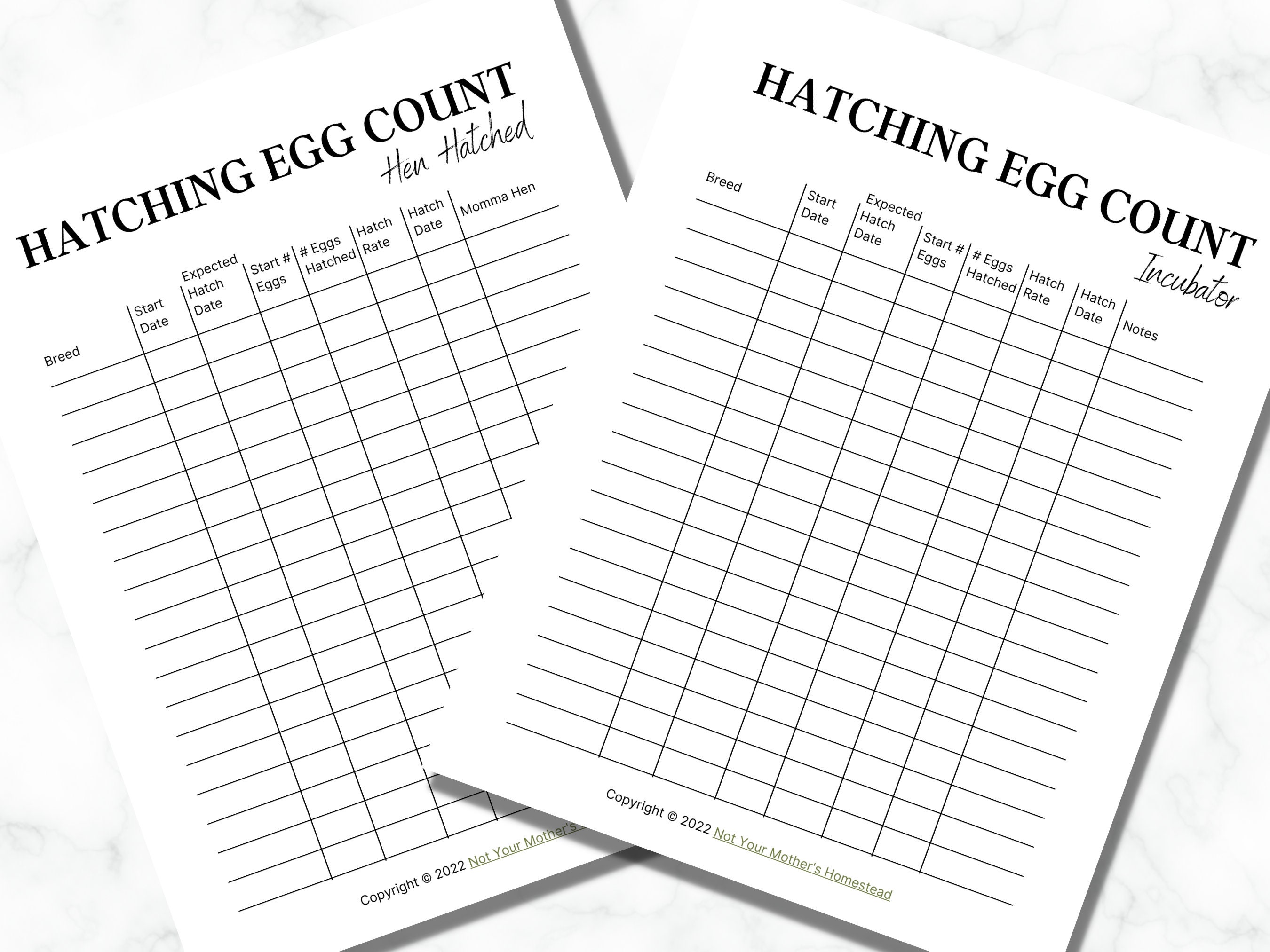 Printer Friendly Egg Production Tracker | Printable Backyard Chickens ...