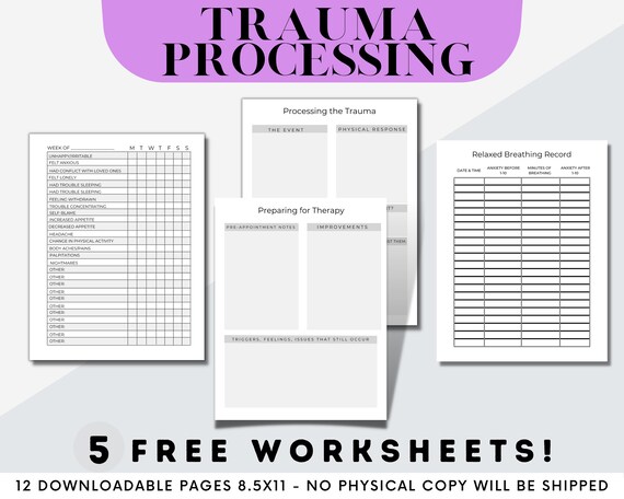Trauma Processing Journal Pages Emotion List Breakdown - Etsy