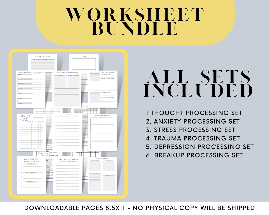 Therapy Worksheets Bundle for Professionals. Add Your Logo & Colors ...