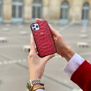 Real Python Leather iPhone 16 15 14 Case , Customized iPhone 16 Pro ...