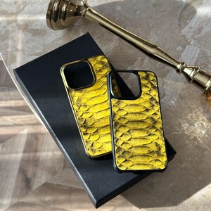 Real Python Leather iPhone 16 15 14 Case , Customized iPhone 16 Pro ...