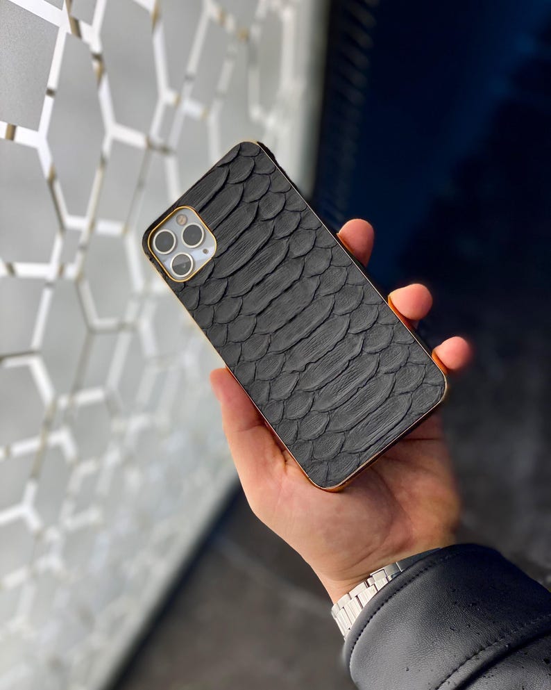 Real Python Leather iPhone 16 15 14 Case , Customized iPhone 16 Pro ...