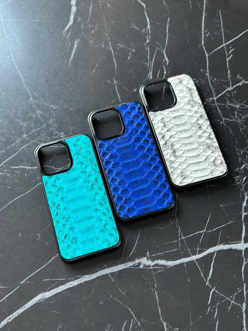 Real Python Leather iPhone 16 15 14 Case , Customized iPhone 16 Pro & Pro Max Case , Python ...