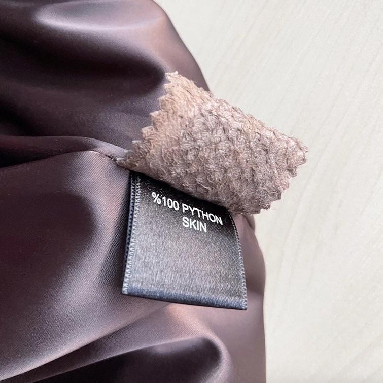 Real Python Leather Classic Men Jacket With Fur , Men Python Jacket ...