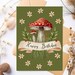 Mushroom Nature Themed Birthday Card - Digital Download, Printable, 5x7 ...
