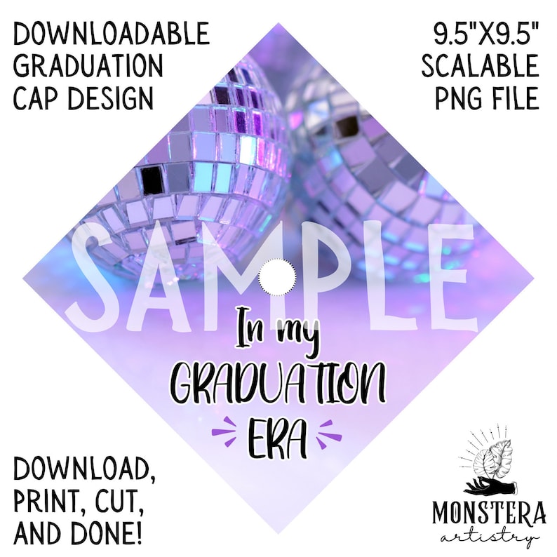 Graduation Era Grad Cap Topper | Printable Digital Download | Swiftie ...