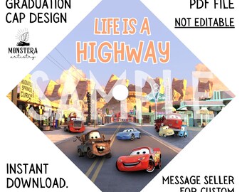 Cars Inspired Graduation Cap - Etsy