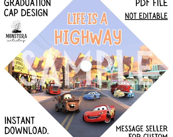 Cars Inspired Graduation Cap - Etsy