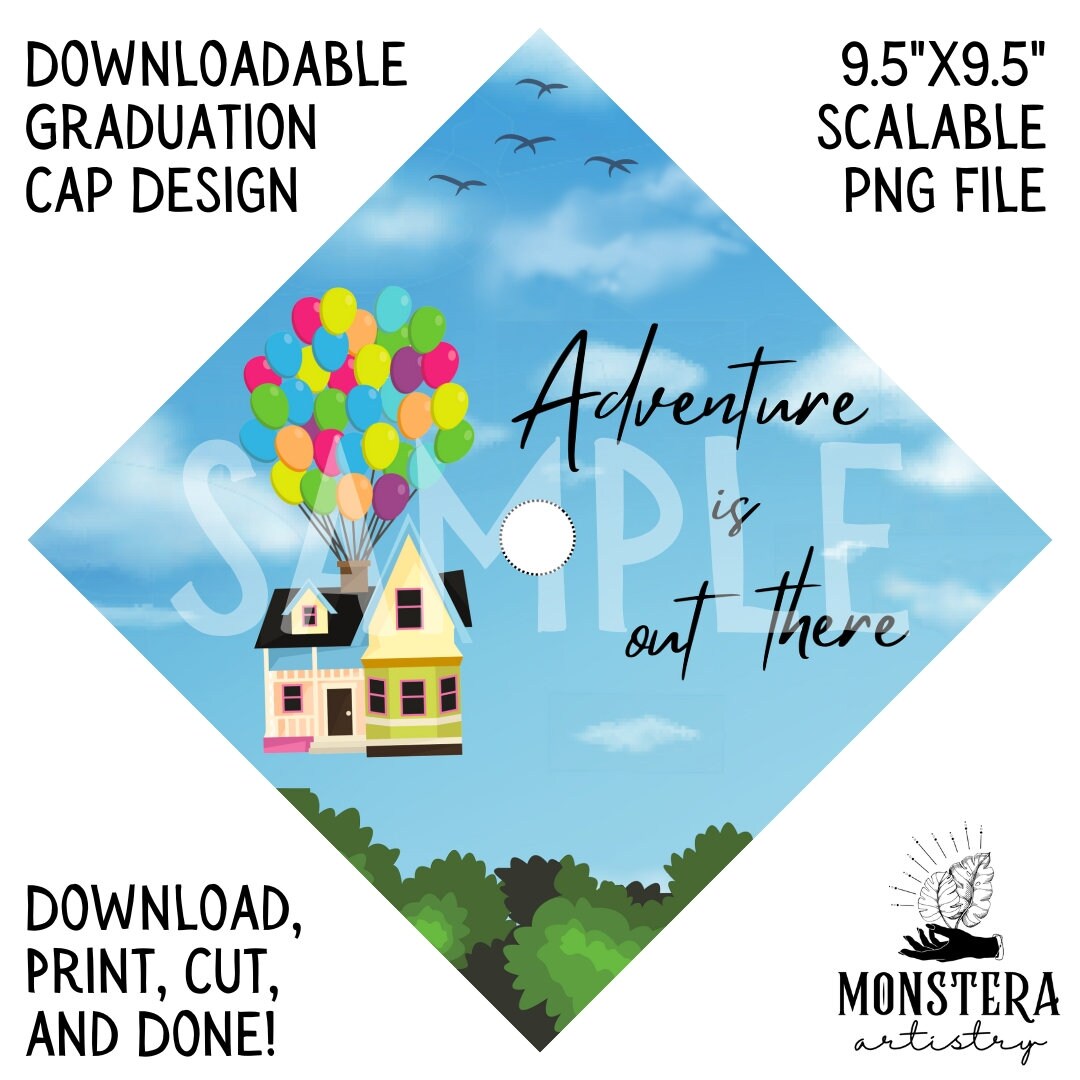 Up Adventure Inspired Graduation Cap Topper | Printable Digital ...