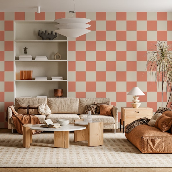 Checkered Wallpaper - Etsy