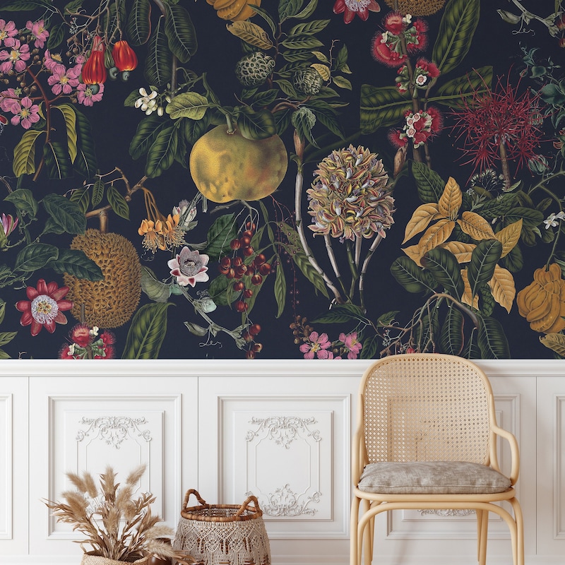 Botanical Wallpaper - Etsy