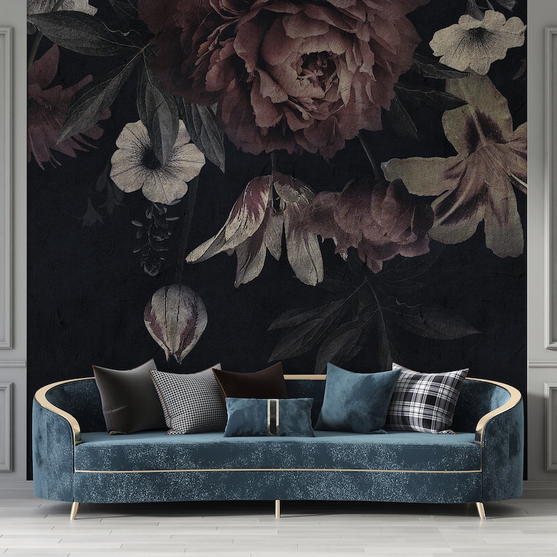Peony Wall Mural - Etsy