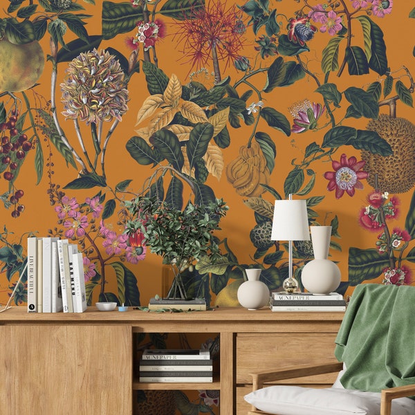 Botanical Wallpaper - Etsy