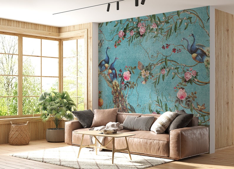 Chinoiserie Wallpaper Peel and Stick Removable Wallpaper - Etsy
