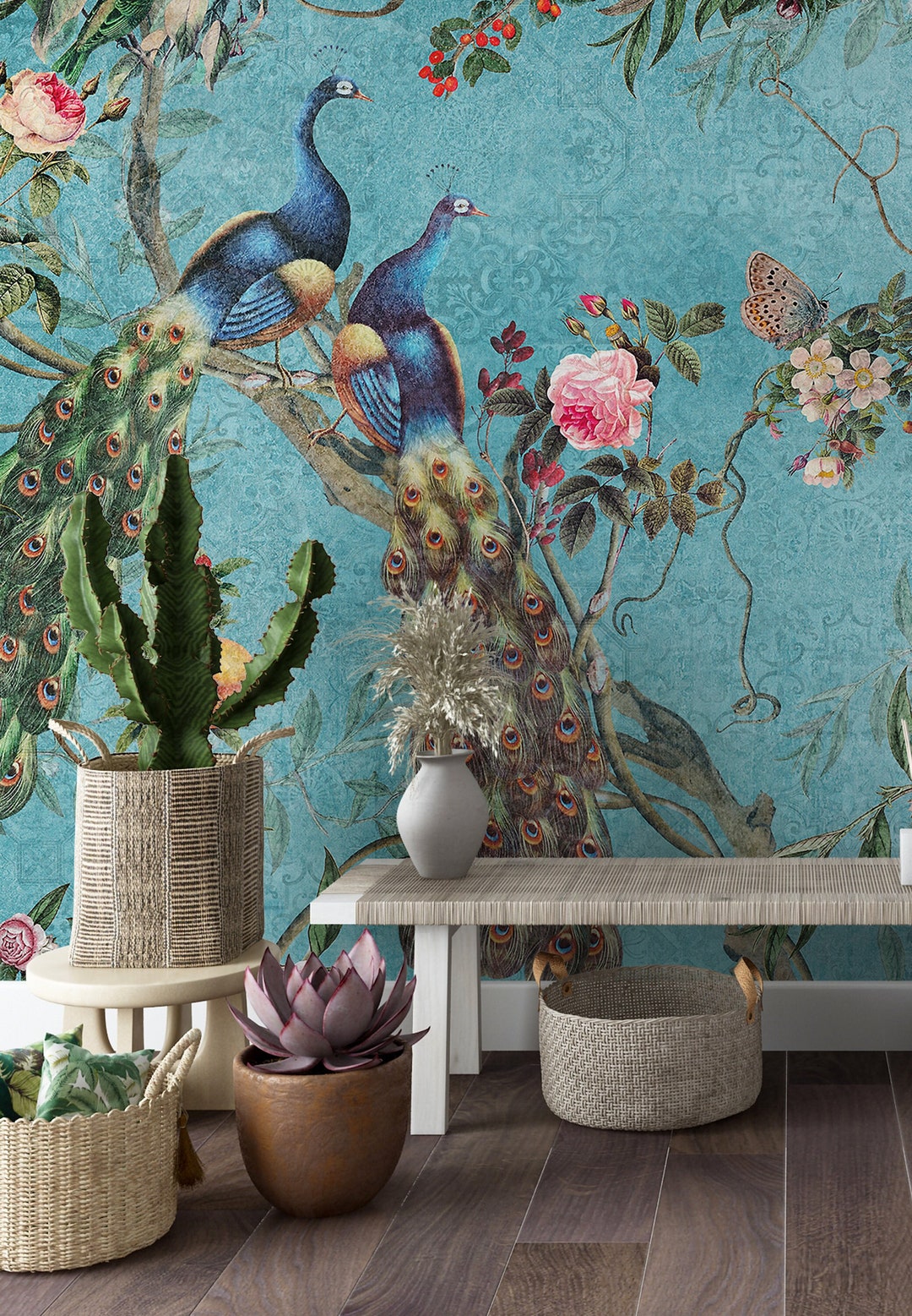 Chinoiserie Wallpaper Peel and Stick Removable Wallpaper - Etsy