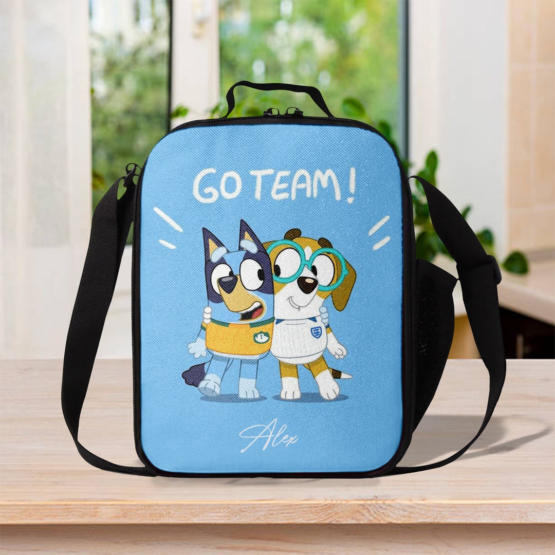 Bluey Team Lunch Bag, Custom Bluey Friends Lunch Bag, Personalised ...