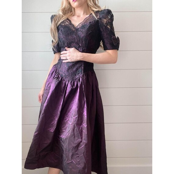 Alfred Angelo 1980s Dark Lilith High Low Gothic Prom … - Gem