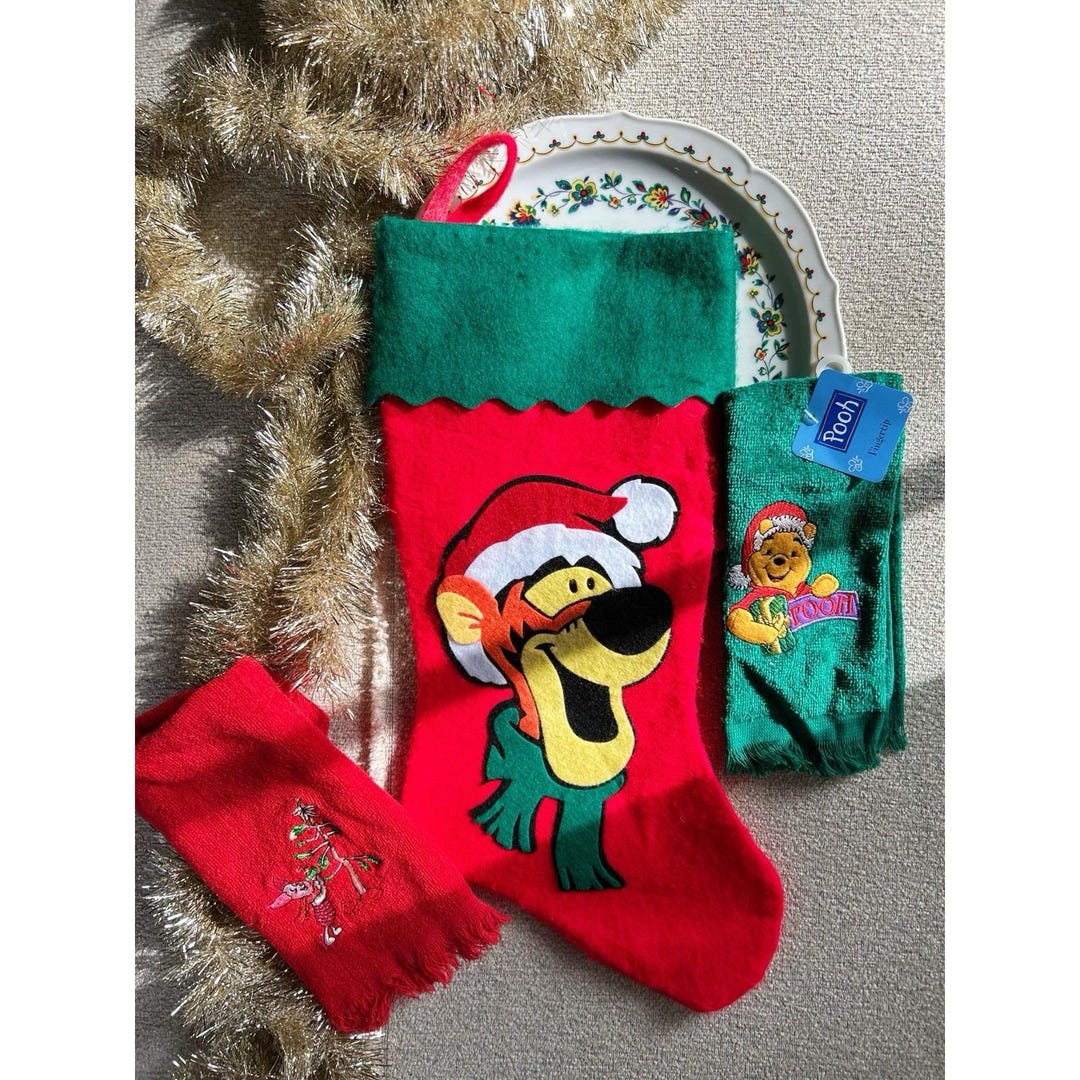 Vintage Tigger Stocking Pooh Piglet Towel Lot 90s Christmas - Etsy Canada