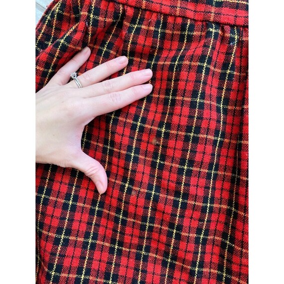 Vintage 1960s Plaid Red Mini Tartan Skirt - Gem