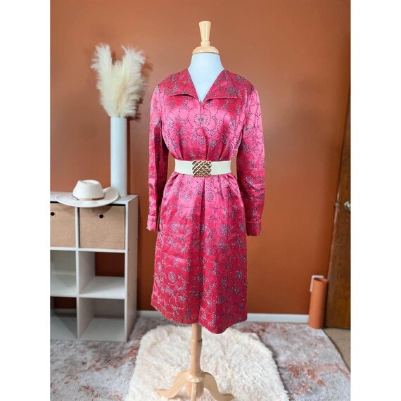 1970s Western Pink Glam Dress By Utah Tailoring Mills… - Gem