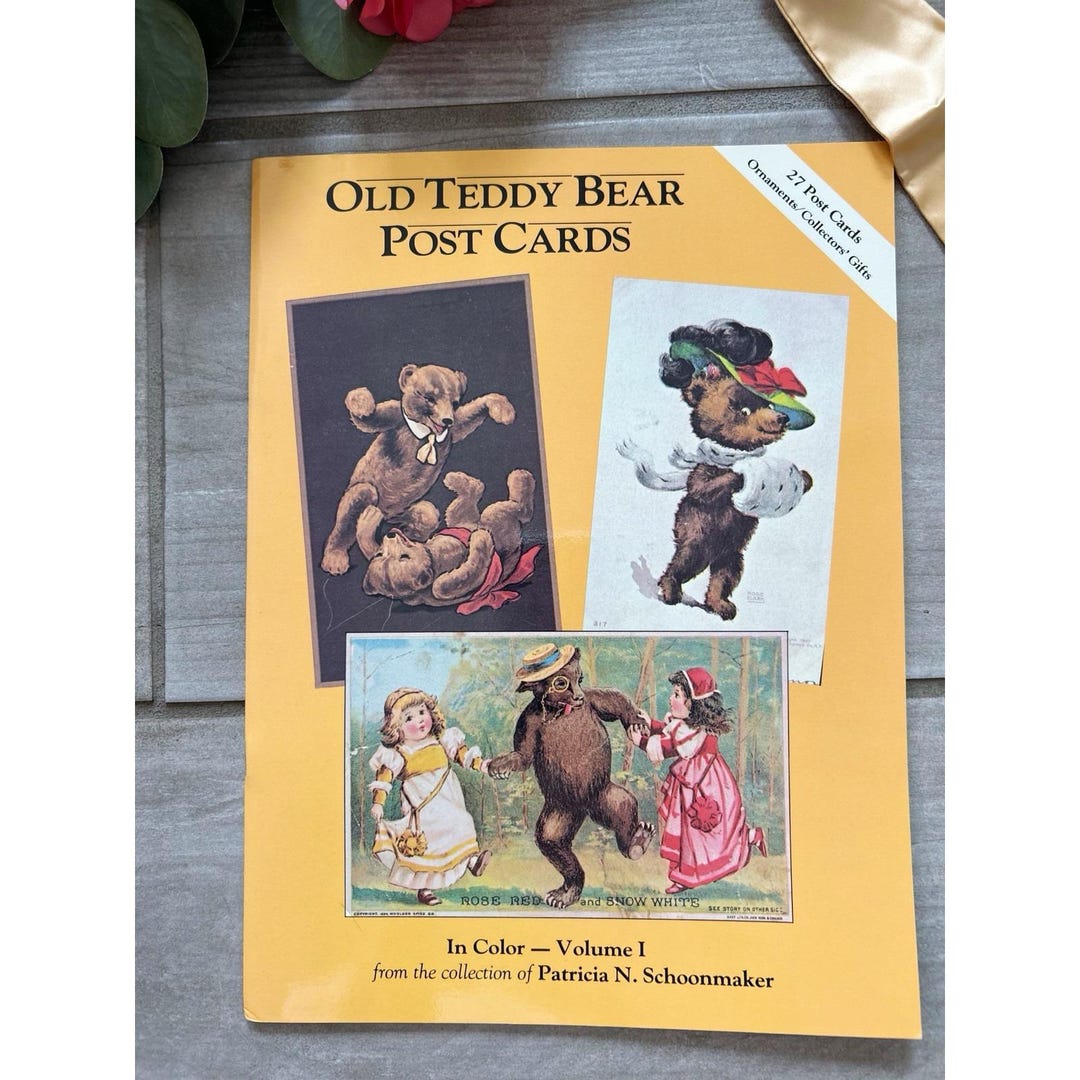 Antique Teddy Bear 27 Post Cards in Color Beverly Port 1985 Booklet - Etsy