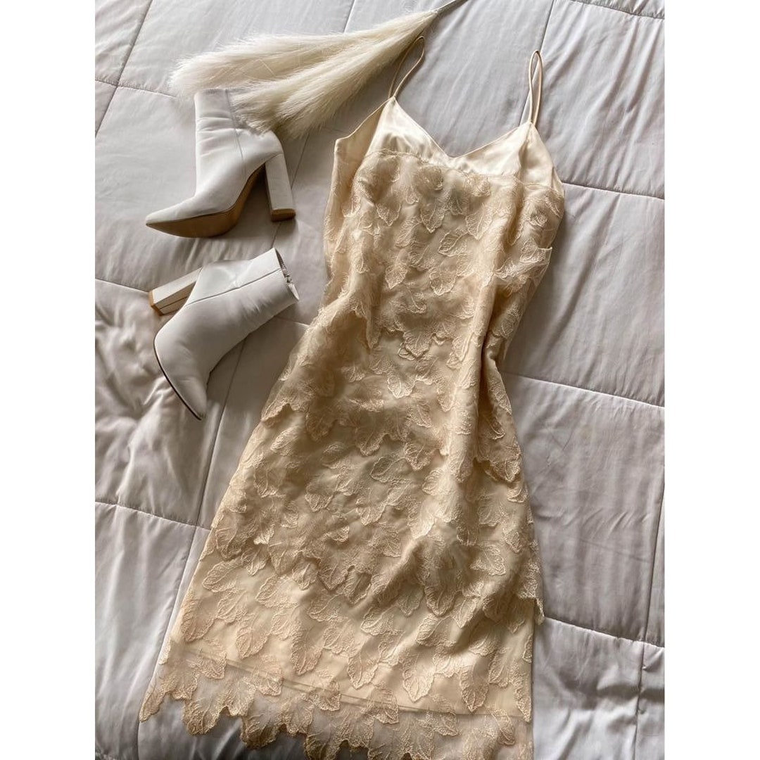 1970s Miss Ashlee of California Cream Lace Layered Dress - Etsy