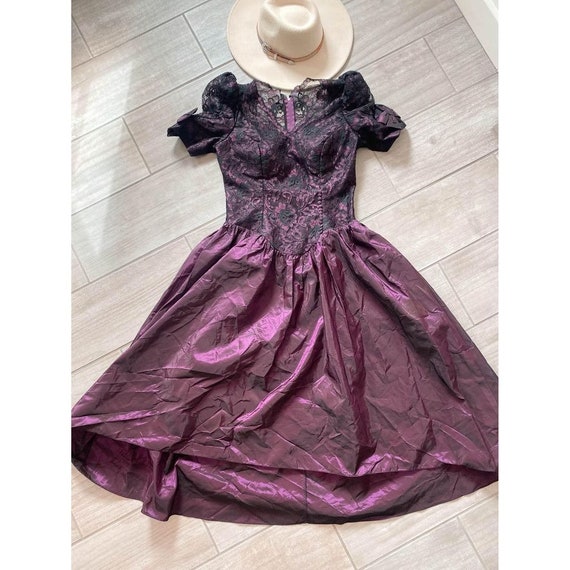 Alfred Angelo 1980s Dark Lilith High Low Gothic Prom … - Gem