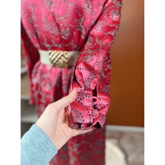 1970s Western Pink Glam Dress By Utah Tailoring Mills… - Gem