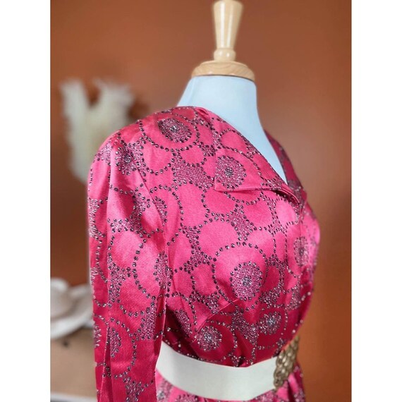 1970s Western Pink Glam Dress By Utah Tailoring Mills… - Gem