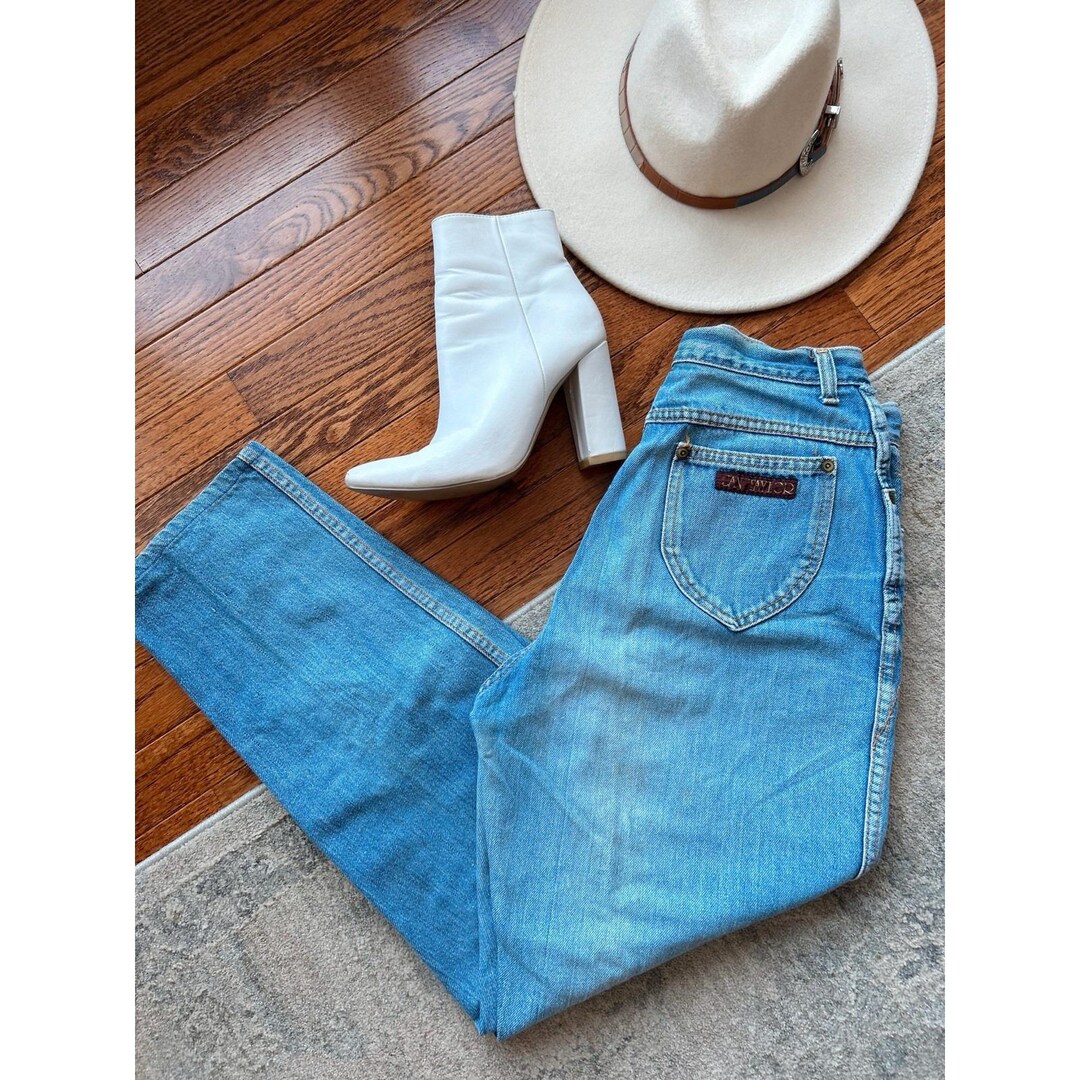 Vintage Mom Jeans 90s Jan Taylor Light Wash Tapered - Etsy