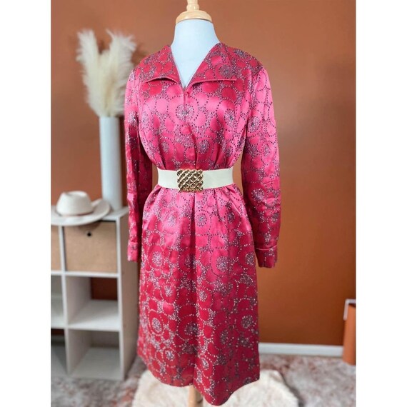 1970s Western Pink Glam Dress By Utah Tailoring Mills… - Gem