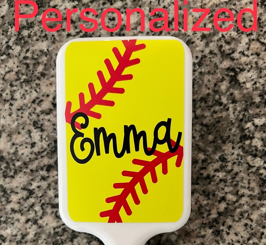 Softball Sports Brush- Personalized! - Etsy