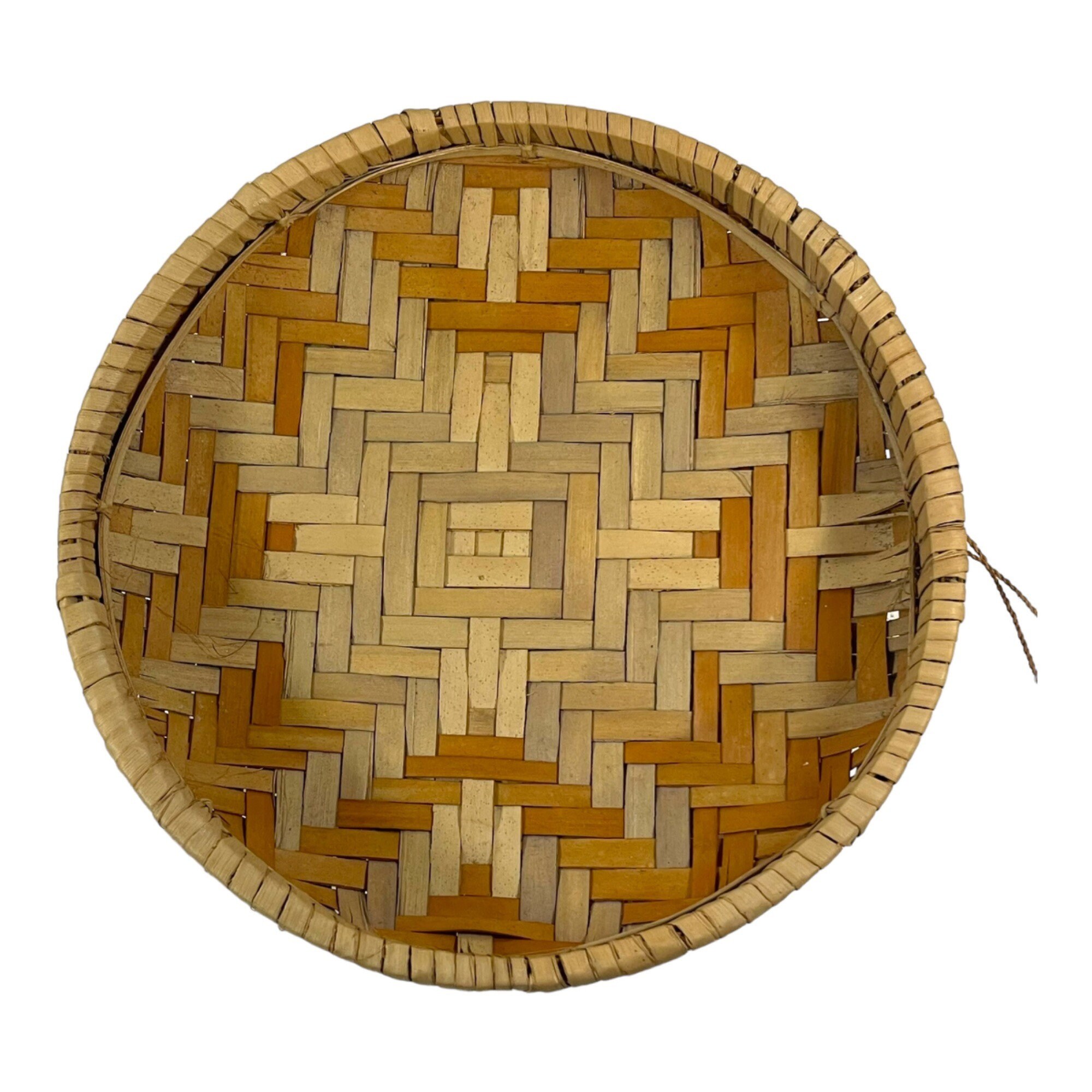 Basket African Winnowing Woven Reed Tray Kenya 8.5" Serving Centerpiece ...