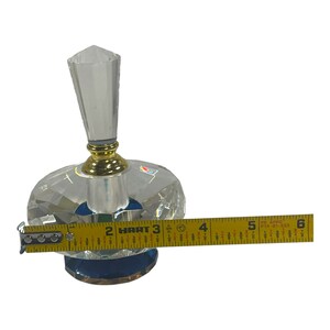 Genuine Lead Crystal Perfume Bottle Crystal Stopper Glass Rod Vintage ...