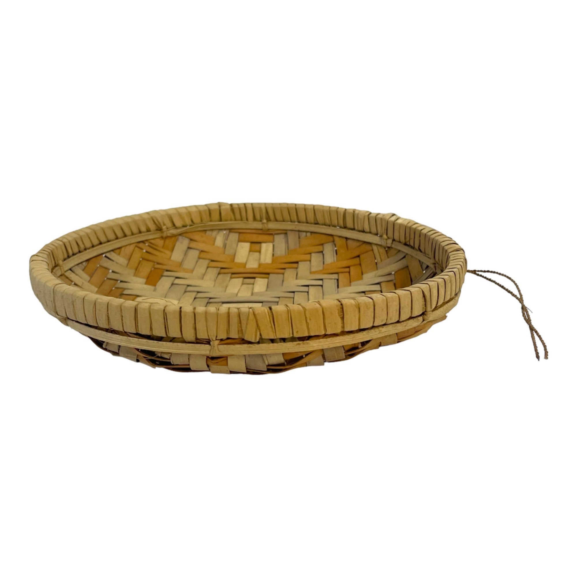 Basket African Winnowing Woven Reed Tray Kenya 8.5" Serving Centerpiece ...