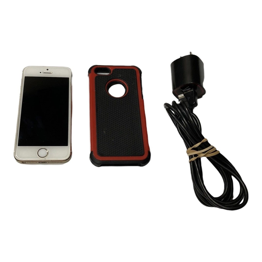 Used Apple Iphone A1533 5S W/charger and Red & Black - Etsy