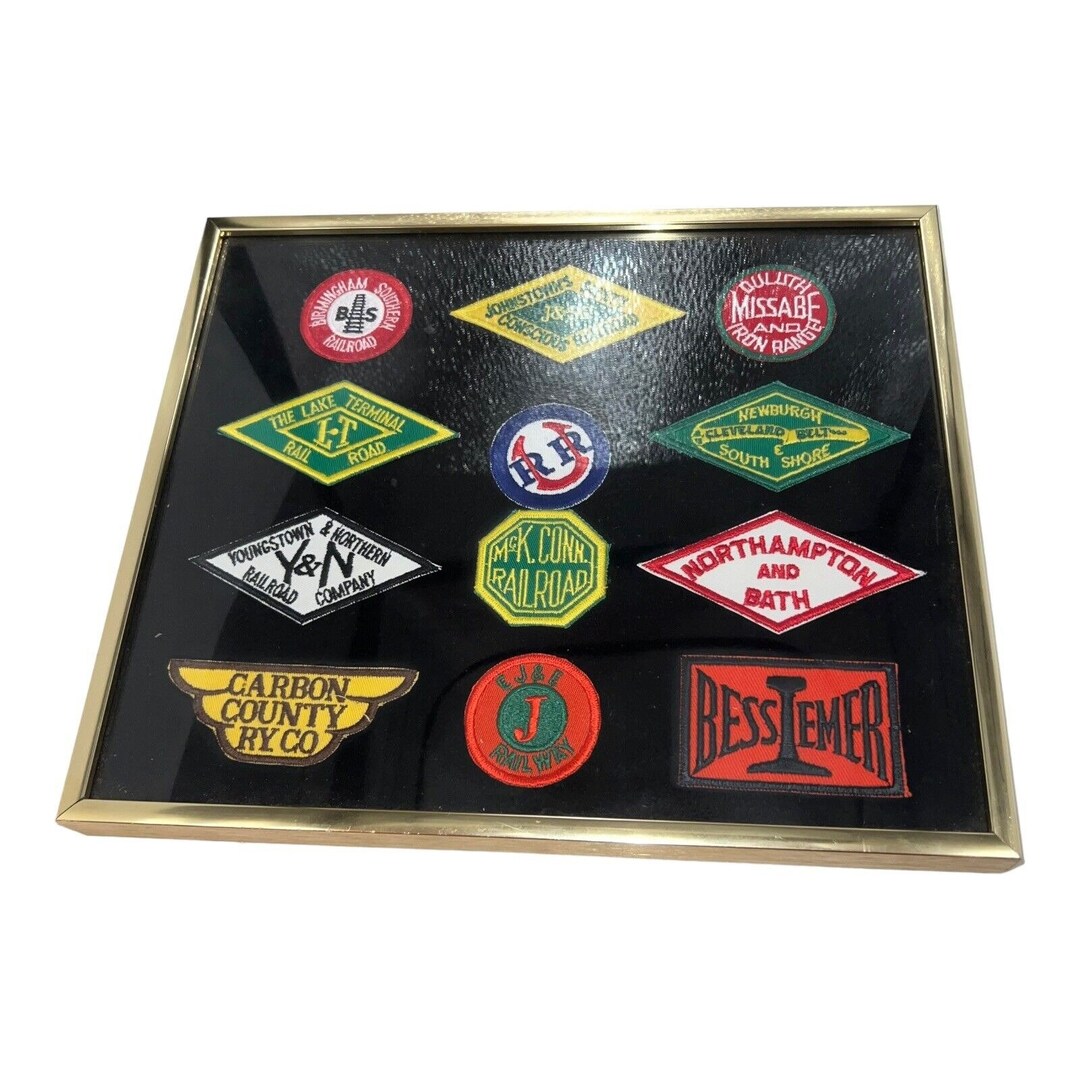 Vintage Lot of 12 Different Railroad Patches in A Frame - Etsy