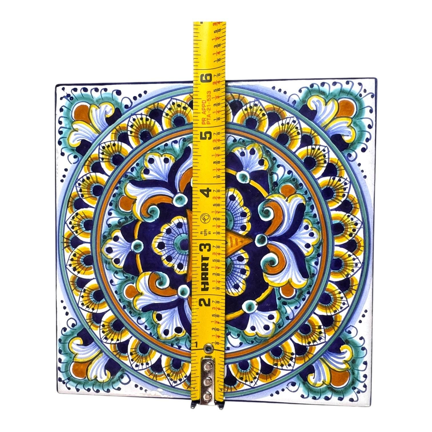 Hand Painted Deruta Italian Ceramic Decorative Tile Set of 4 Coaster ...