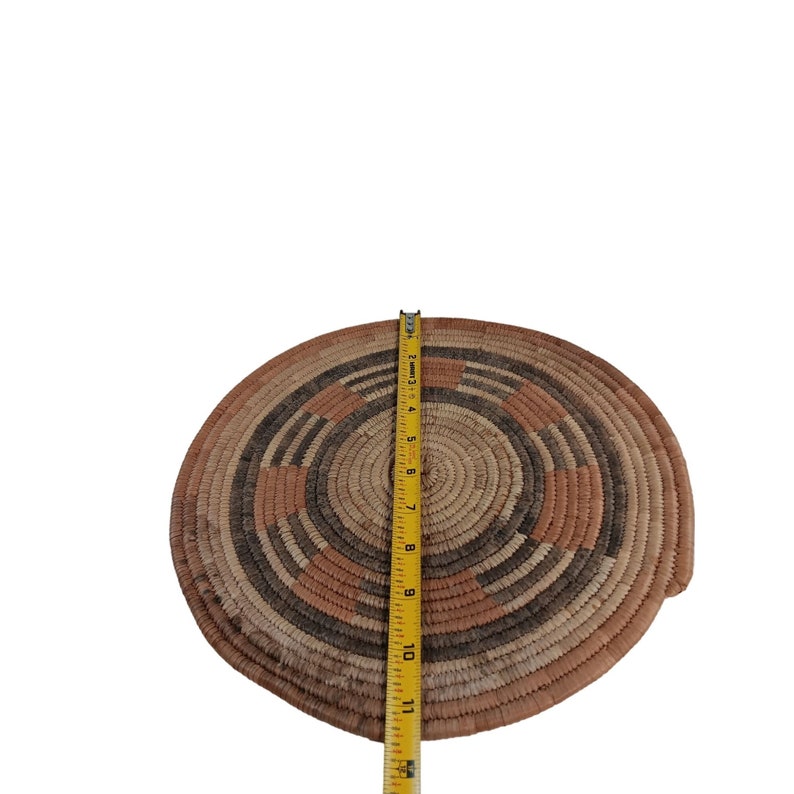 Handwoven African Mat Wicker Rattan Wall Hanging Flat Coiled Basket ...