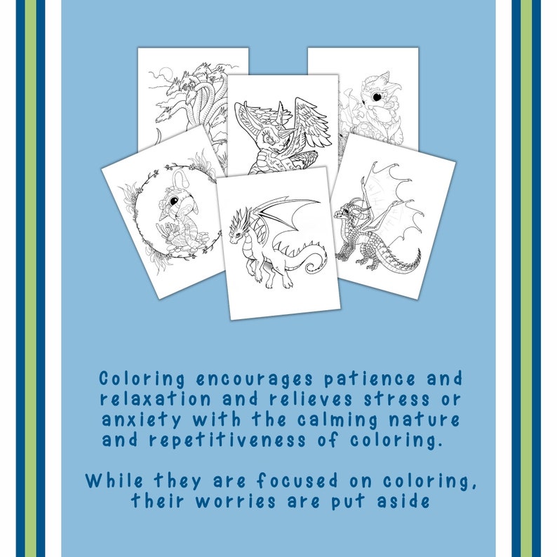 Dragons Coloring Bundle for Kids - 50 Illustrations - INSTANT DOWNLOAD ...