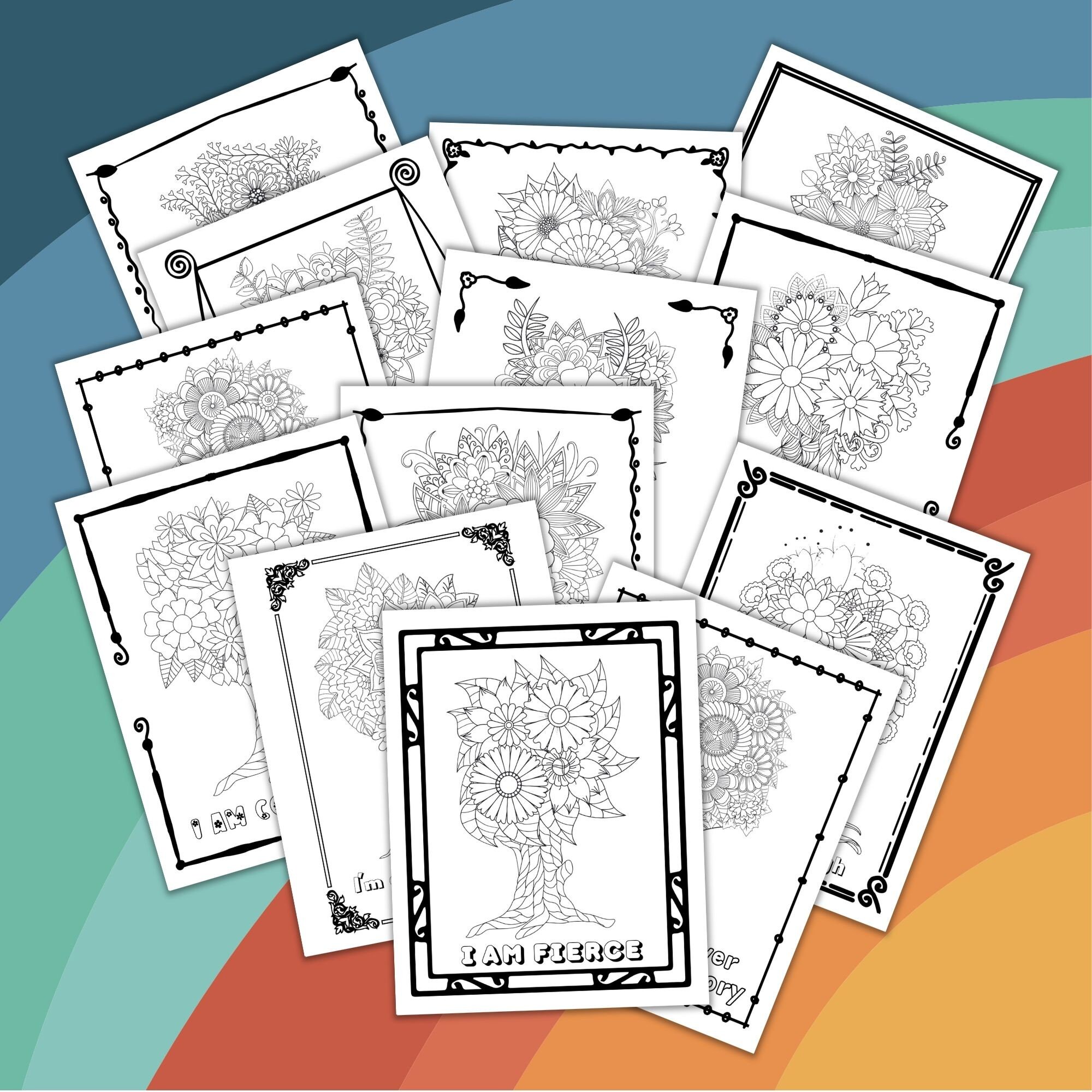 Positive Affirmations Coloring Book Empowering Statements to Help You ...